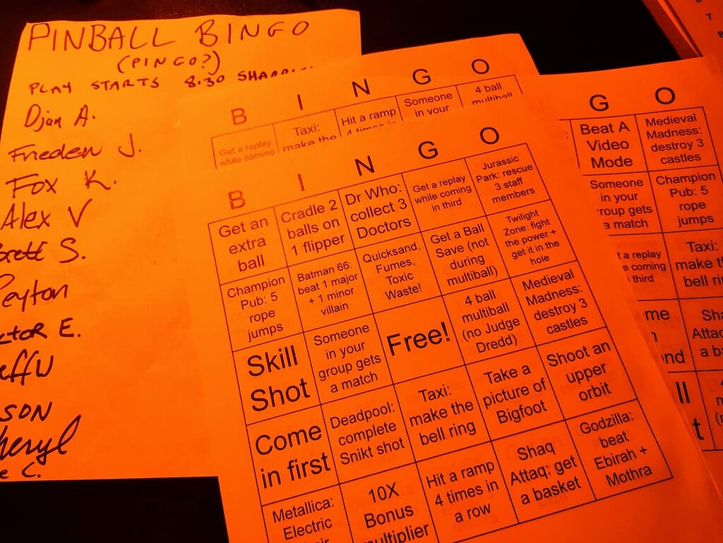 Pinball Bingo - Events - Tilt Forums