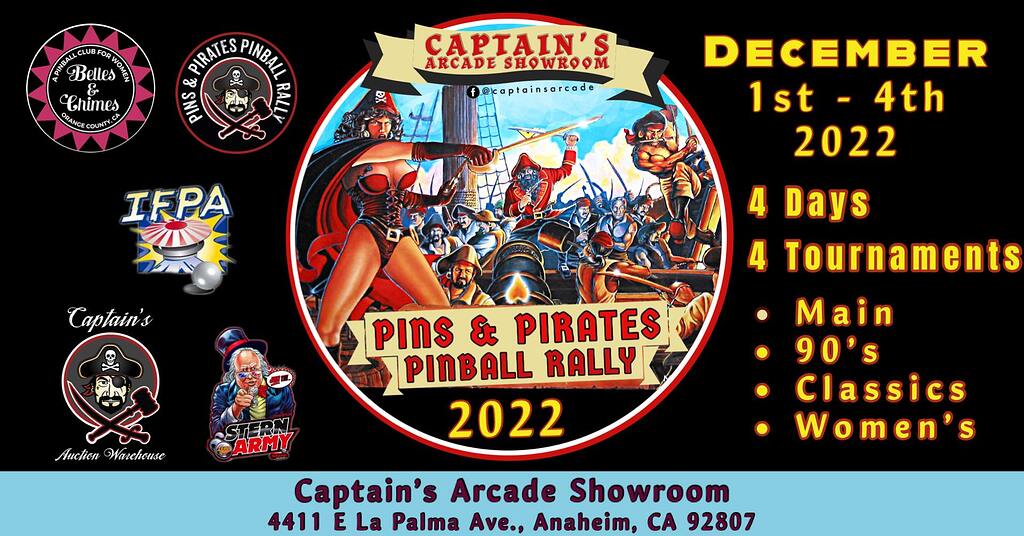 Pins & Pirates Pinball Rally 2022: Dec 1-4 (Anaheim, CA) - Events ...